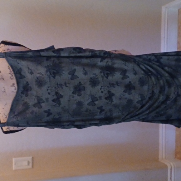 Hot Topic | Dresses | Nwt Hot Topic 2green Butterfly Sheer Ruching ...